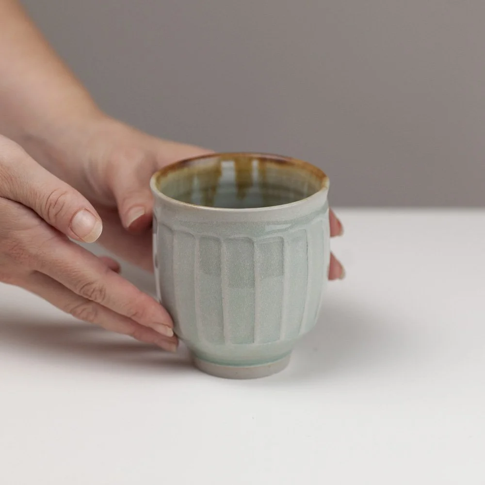 Large Faceted Tea Bowl 2 LUO by Lucia Ocejo - cambridge contemporary art