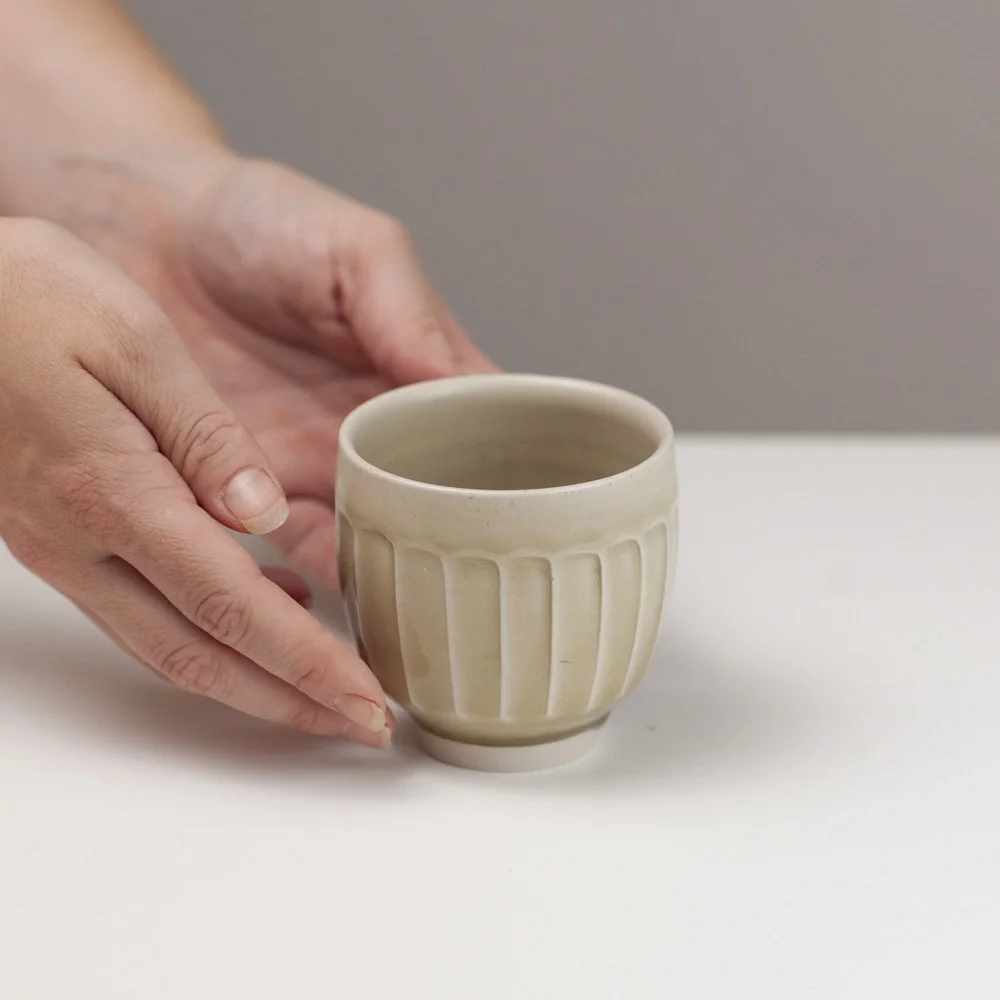 Small Faceted Teabowl LUO by Lucia Ocejo - cambridge contemporary art